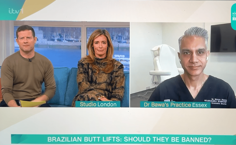 Dr Manav Bawa on This Morning - The Brazilian Butt Lift Debate